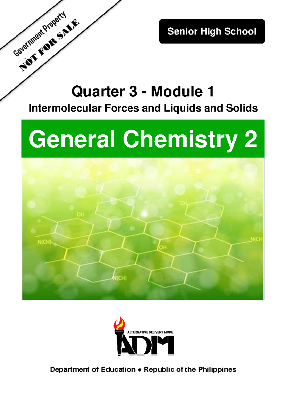 Gen Chem 2 Q3 Module 1 - General Chemistry 2 NOT Quarter 3 - Module 1 ...