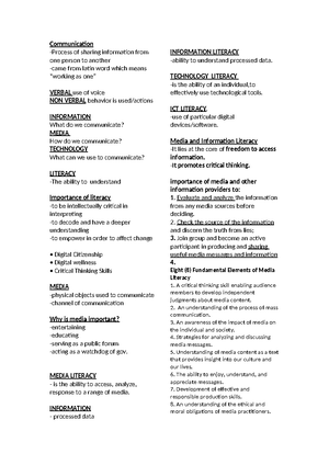 Week 1 Introduction to Media and Information Literacy - Introduction to ...