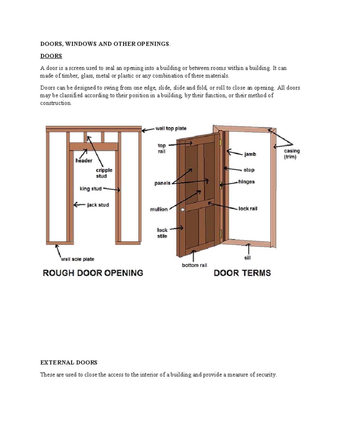 Doors and windows (Autosaved) - DOORS, WINDOWS AND OTHER OPENINGS ...
