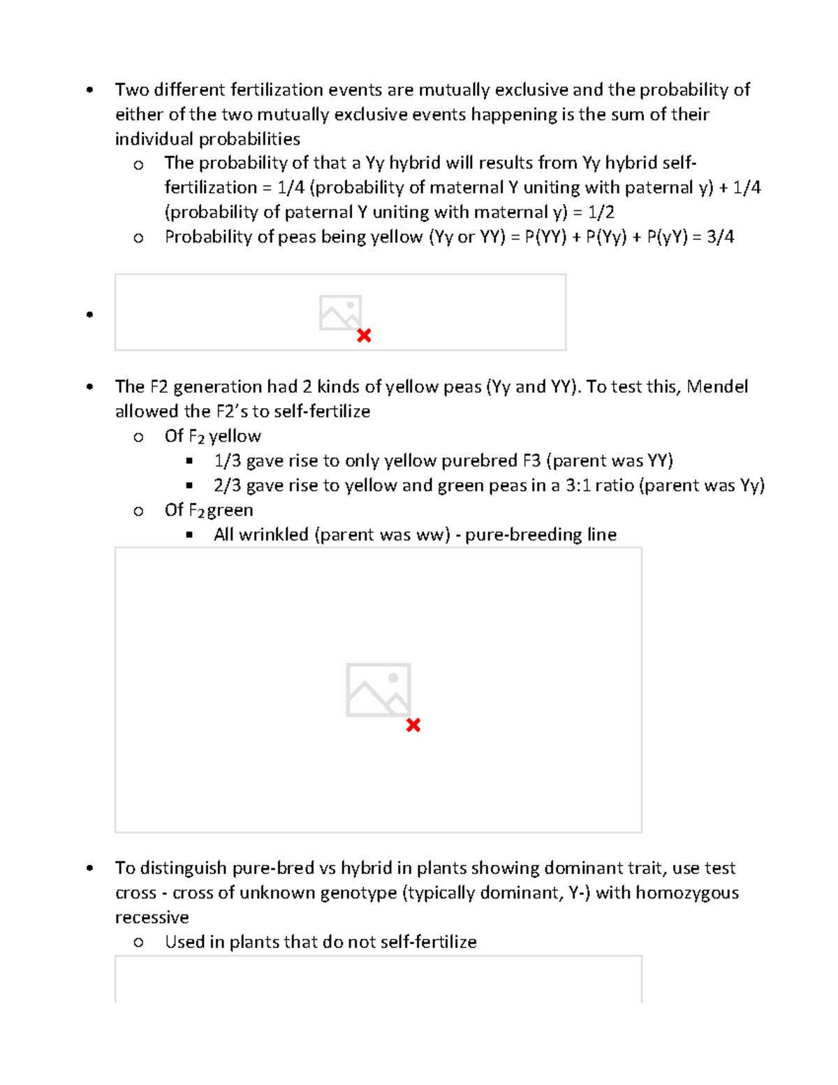 Mendelian Genetics-5 - Genetics notes - Two different fertilization ...