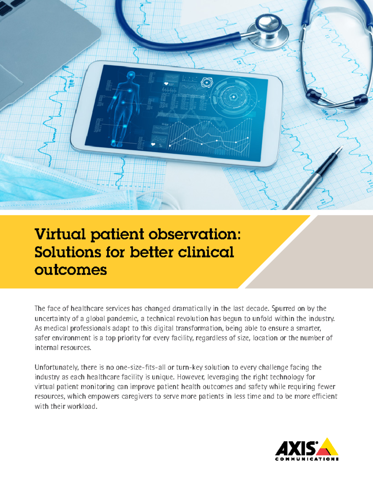 Axis White Paper Healthcare Virtual Patient Observation - Virtual ...