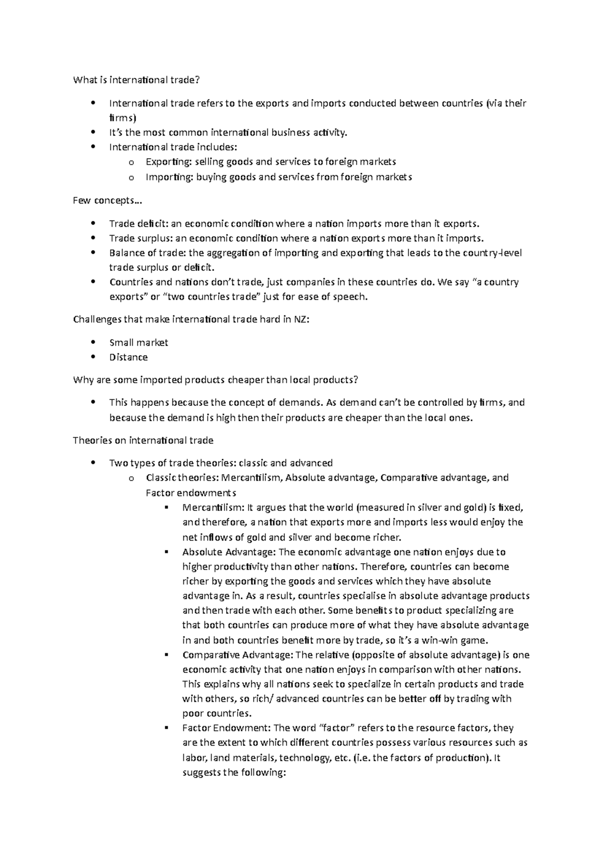 Lecture 4 Notes For Lectrue 4 What Is International Trade lecture-4-notes-for-lectrue-4-what-is-international-trade
