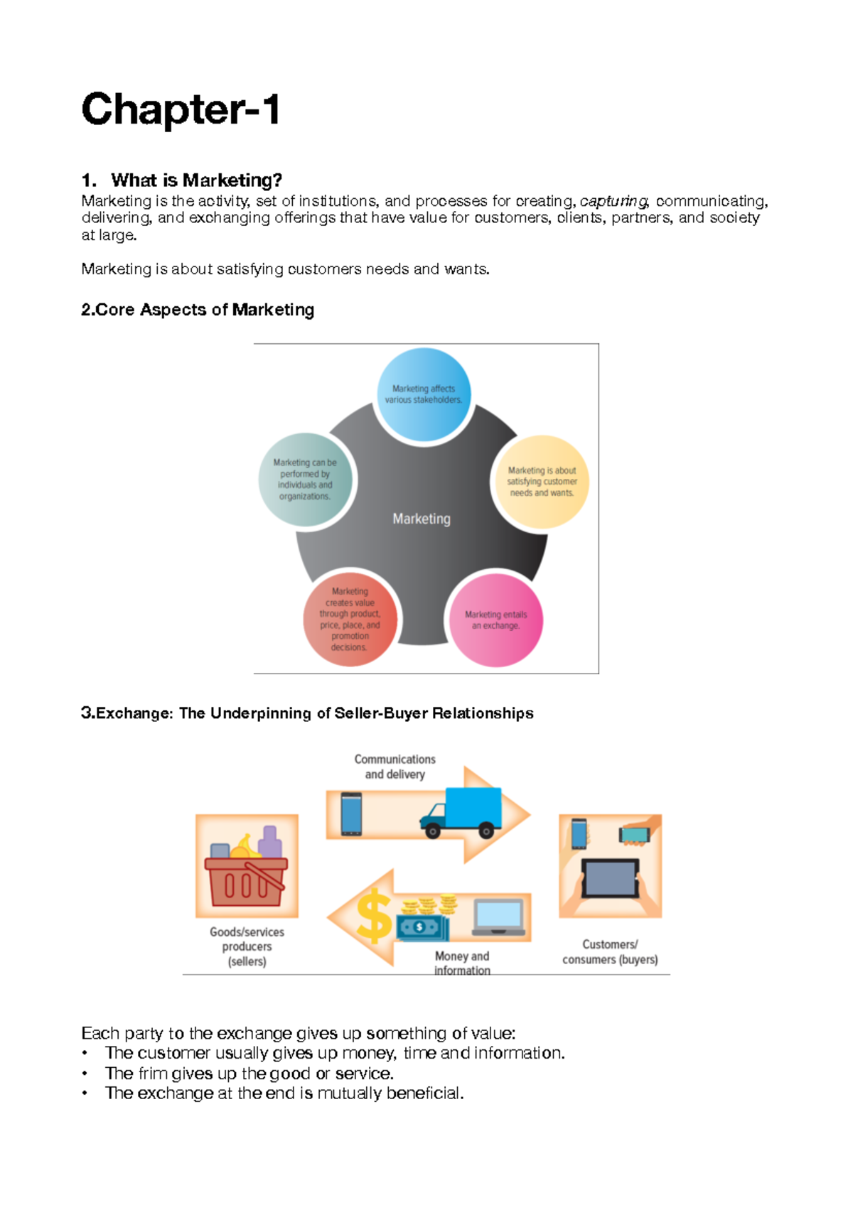 marketing is cool - Chapter- 1. What is Marketing? Marketing is the ...