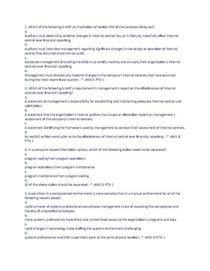 Ch4 - Questions for chapter 4 - All of the following are basic data management tasks except a ...