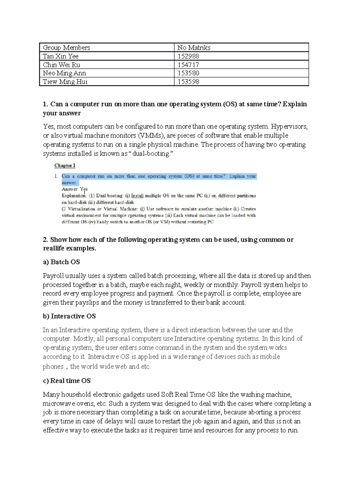 CST232-Tutorial 1 Group B 7 - Group Members No Matriks Tan Xin Yee 152988 Chin Wei Ru 154717 Neo ...