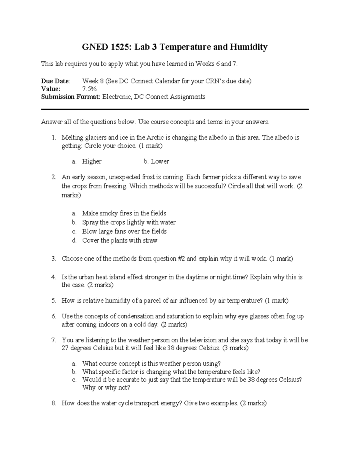 Lab3Temperature And Humidity V 7 - GNED 1525: Lab 3 Temperature and ...