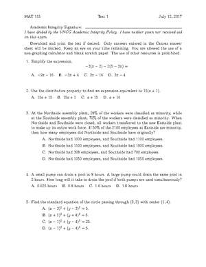 MAT 115 Notes Real Numbers and properties - Section 1:Real Numbers and ...