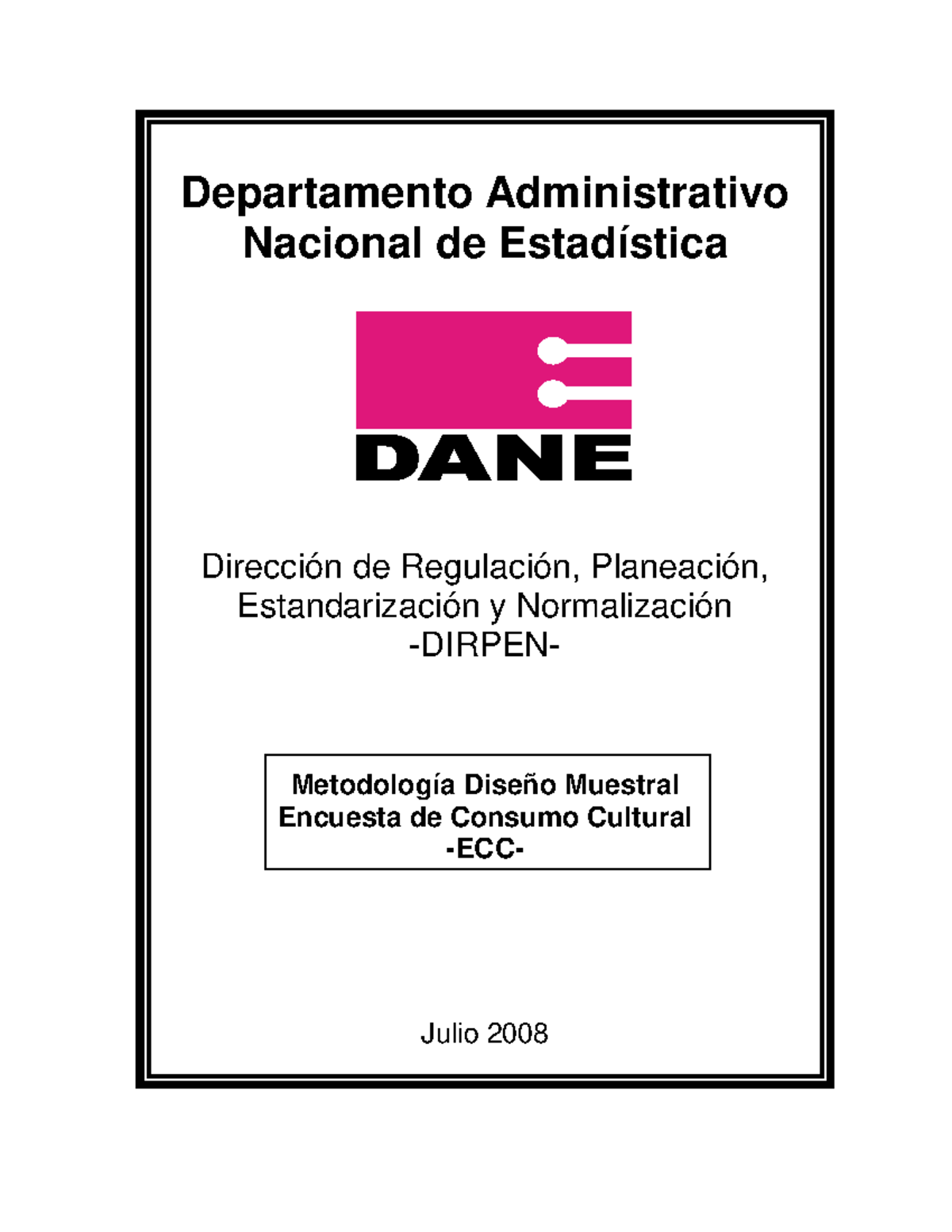 Diseno muestral ECC - ggddg - Departamento Administrativo Nacional de ...