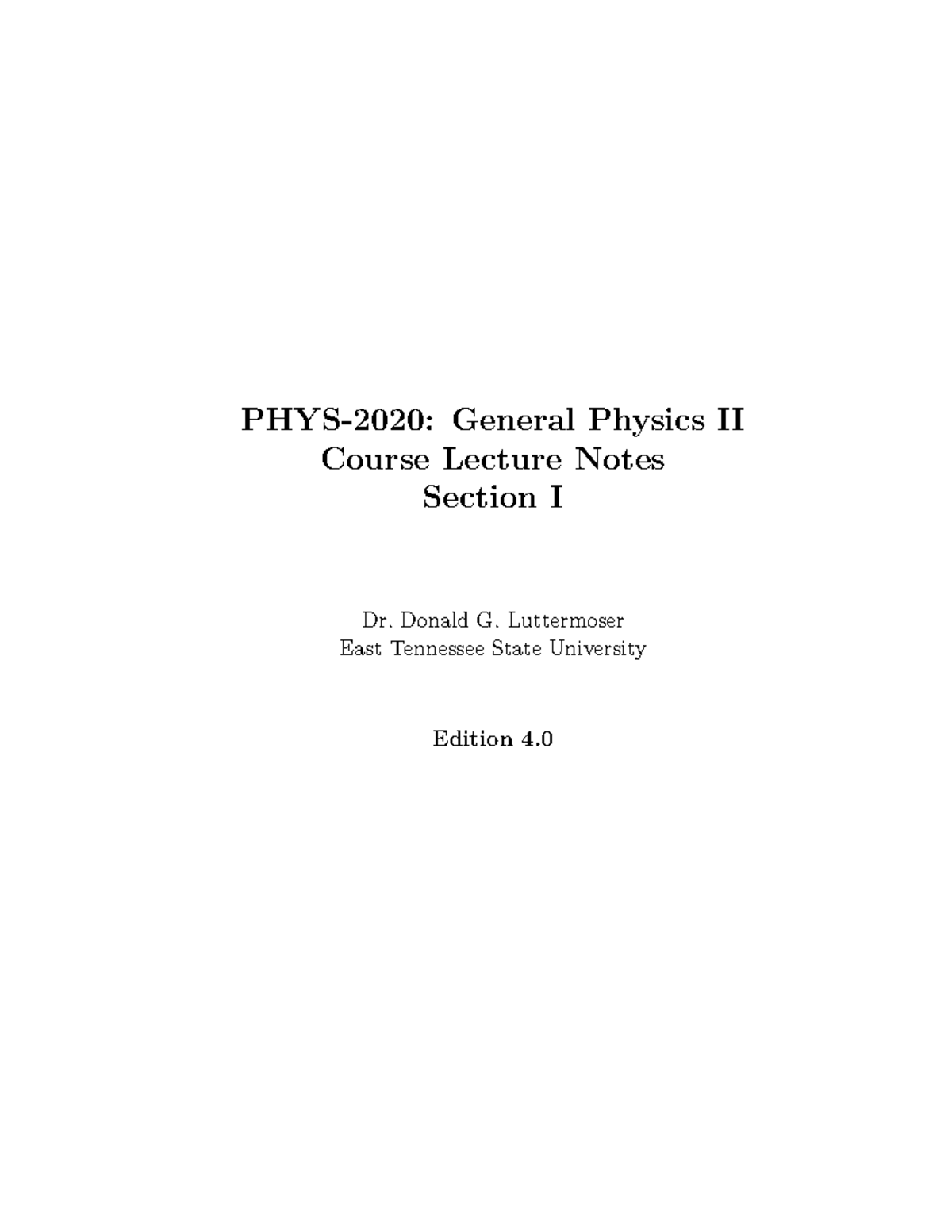 P2020chap01 - PHYS-2020: General Physics II Course Lecture Notes ...