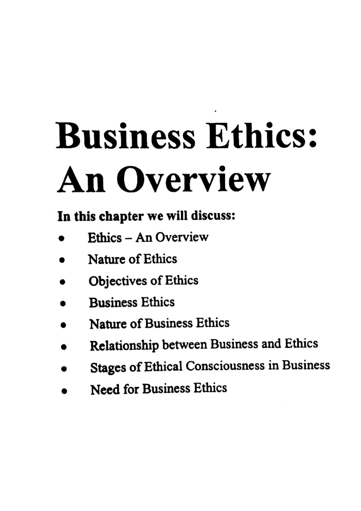 1 cg business ethics overview 1 - Corporate business - Studocu