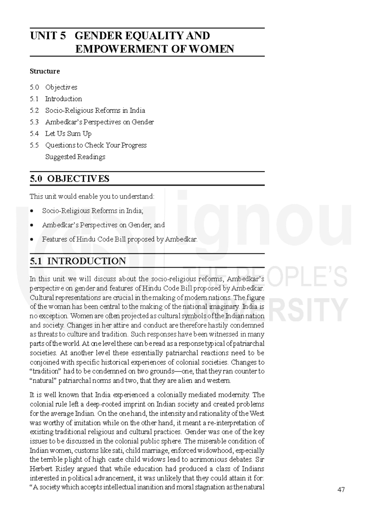 Unit-5 - NOTES - Gender Equality and UNIT 5 GENDER EQUALITY AND ...