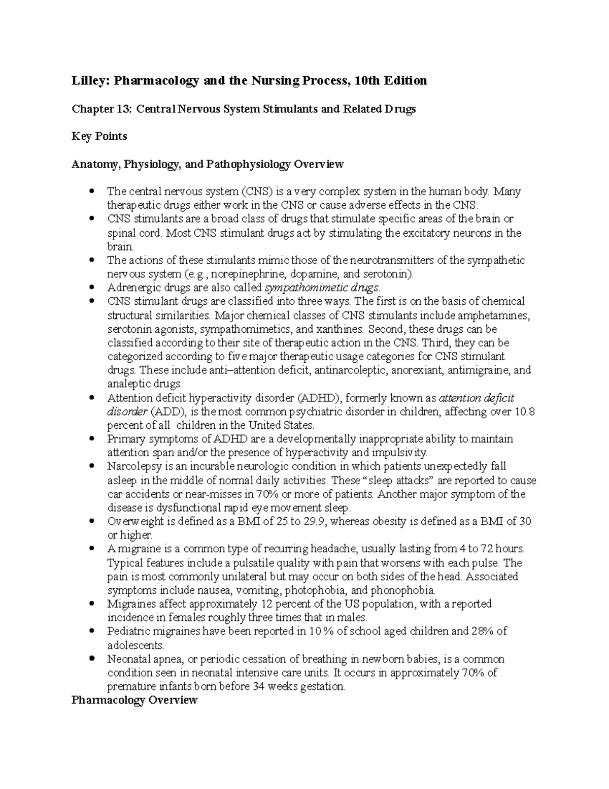 Chapter 013 - Lilley: Pharmacology and the Nursing Process, 10th ...