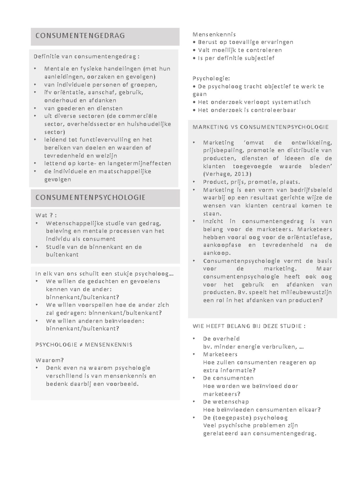 Les 1 - Consumentengedrag - CONSUMENTENGEDRAG CONSUMENTENPSYCHOLOGIE Wat? : " Wetenschappelijke ...