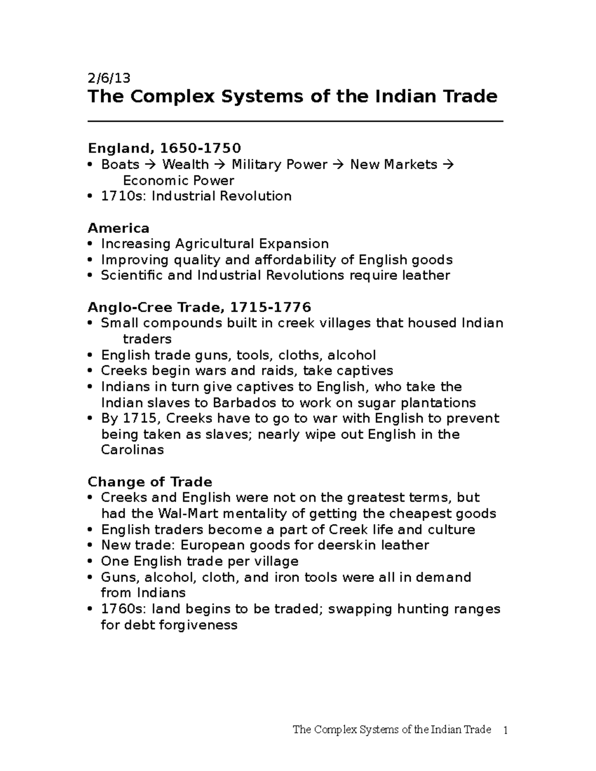 7 - The Complex Systems of the Indian Trade 2-6-13 - 2/6/13 The Complex ...
