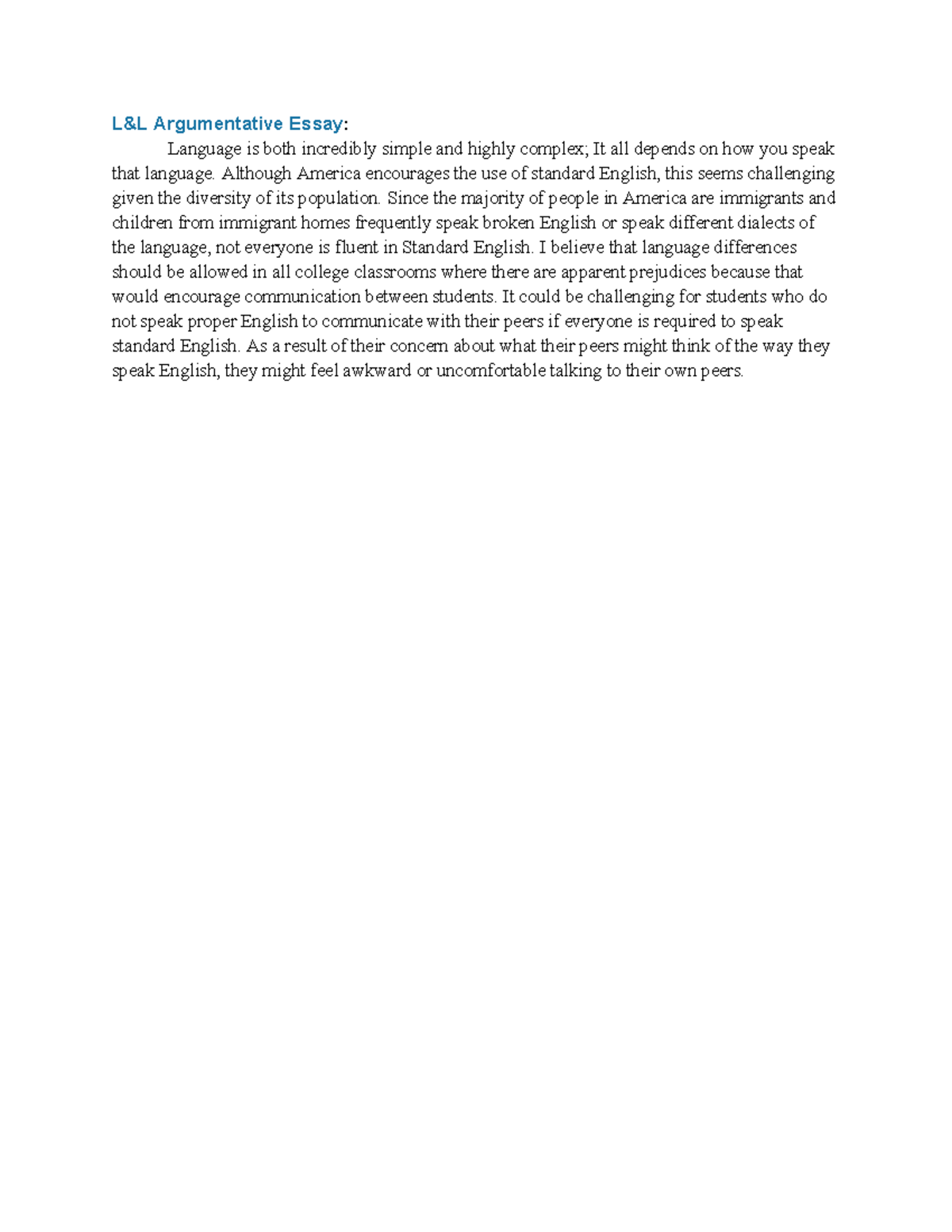 Untitled document-5 - Language and argumentative essay - L&L ...