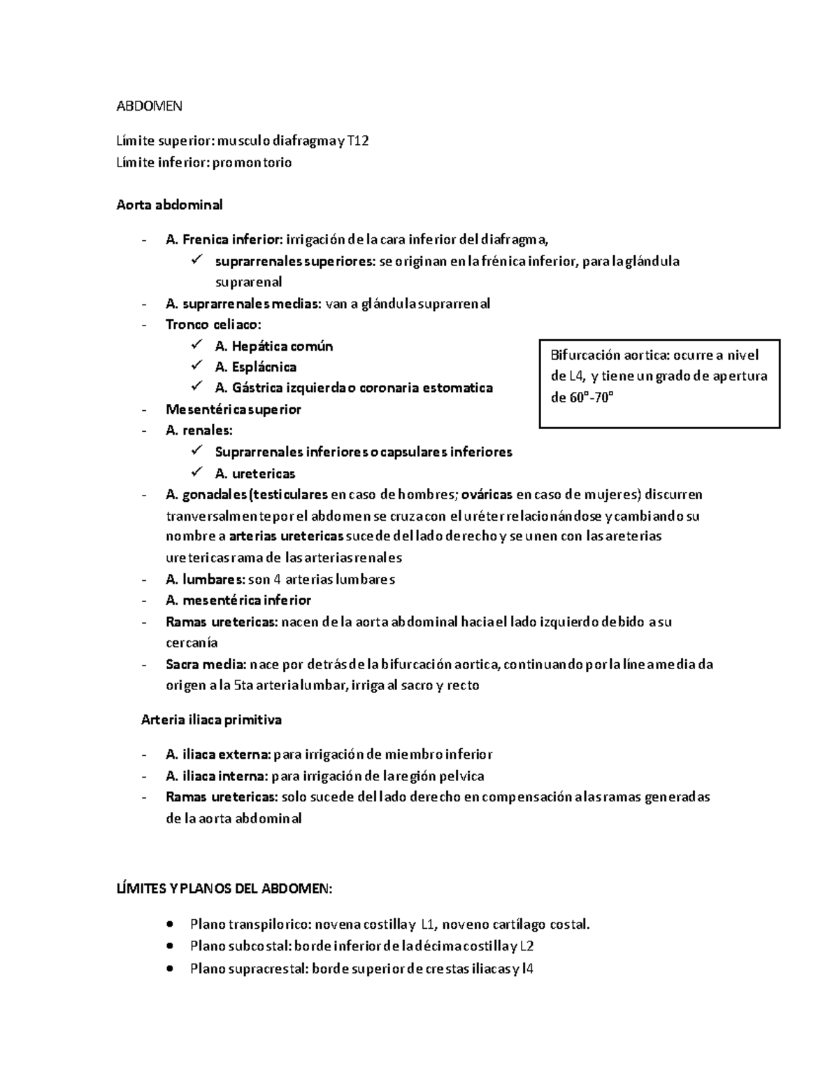Abdomen - Resumen Morfología Médica - Warning: TT: undefined function: 32 ABDOMEN Límite ...