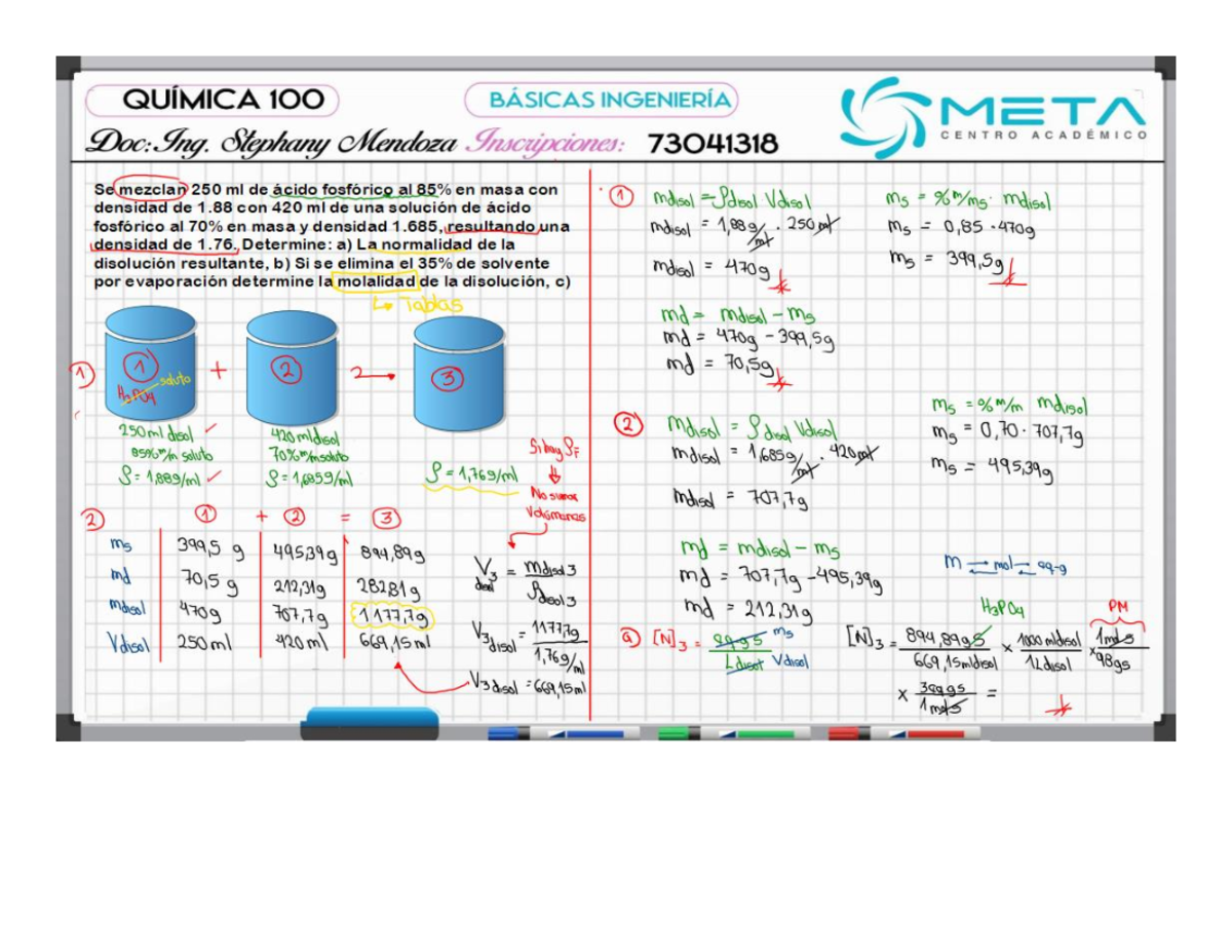4ta Clase - Disoluciones - Clausius Clapeyron qmc 100 - QUÍMICA 100 BÁSICAS INGENIERÍA META Doc ...