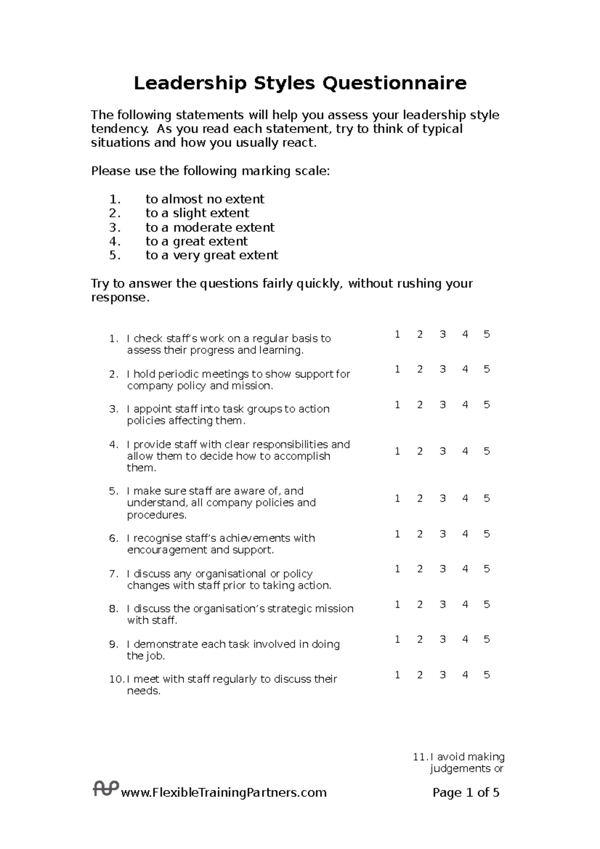 10a - Comprehensive notes from Mr. Zapfe - Leadership Styles ...