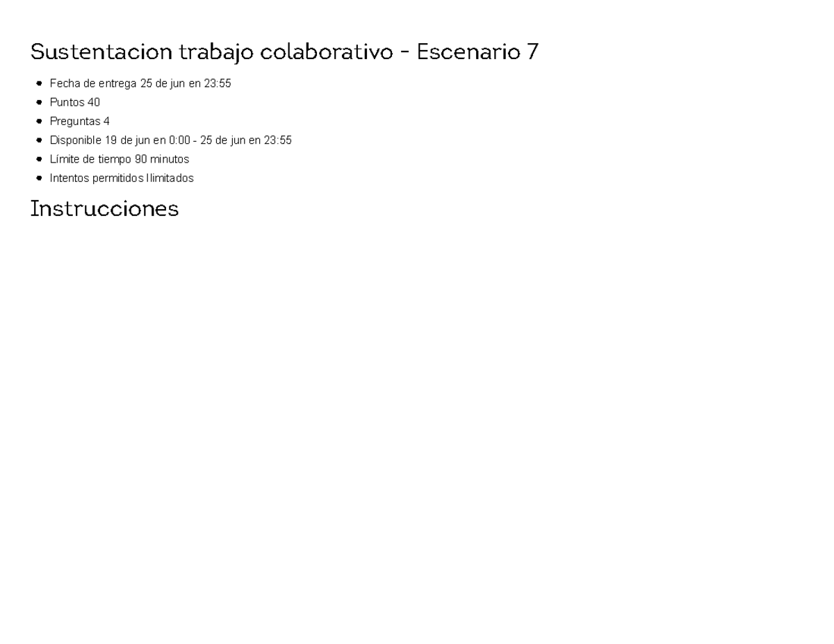 Sustentacion trabajo colaborativo - Escenario 7 Segundo Bloque- Ciencias Basicas - Virtual - Studocu