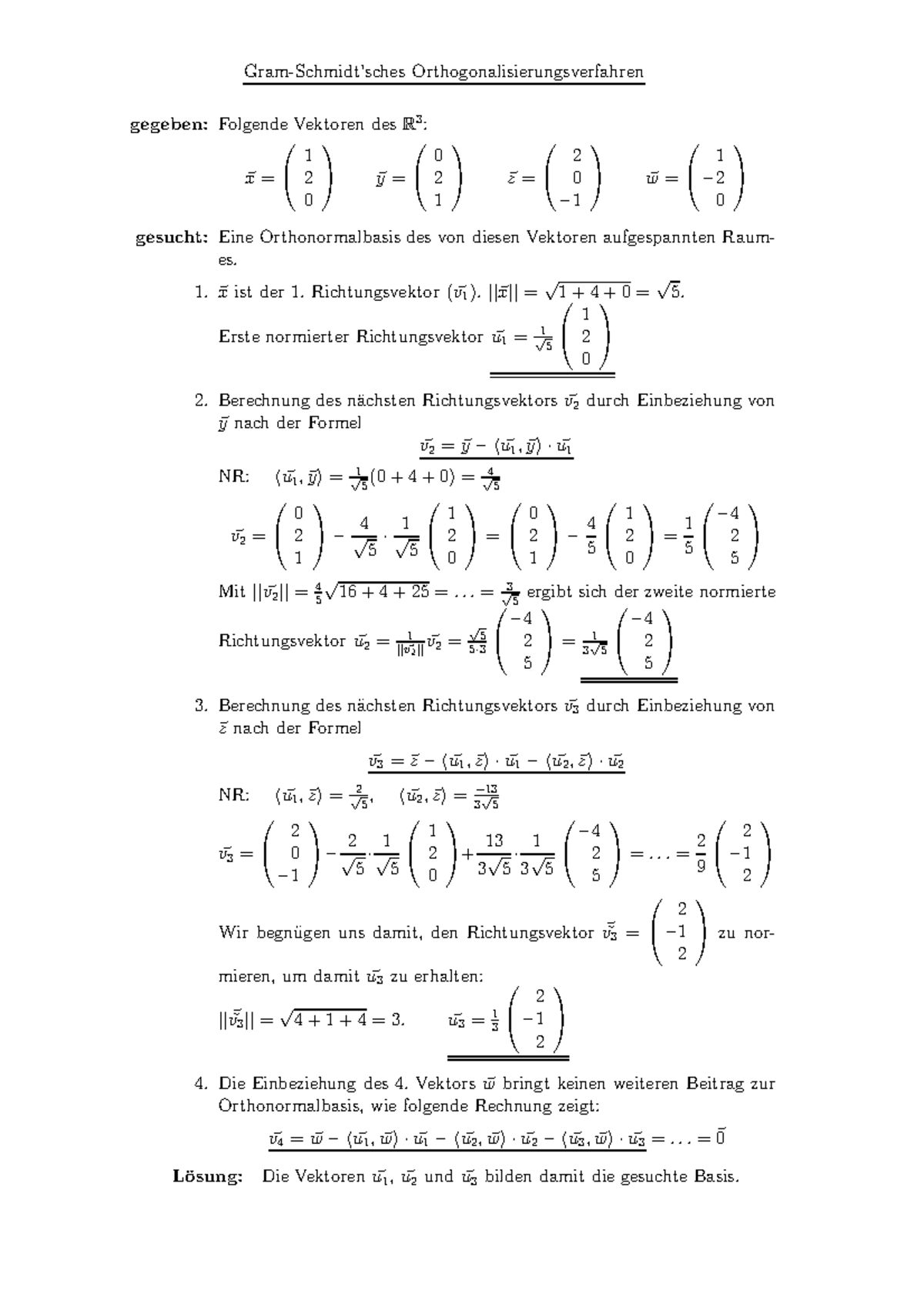 Gram-Schmidtsches-Orthogonalisierungsverfahren, Aufgabe und Lösung.pdf ...