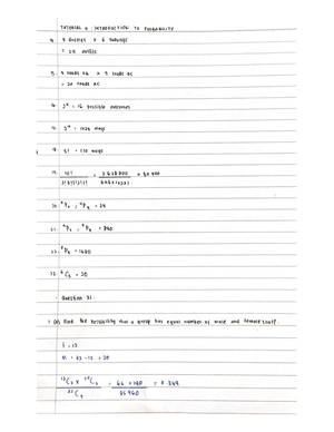 STA108 Exercise For Test 1 - Applied Sciences - Studocu