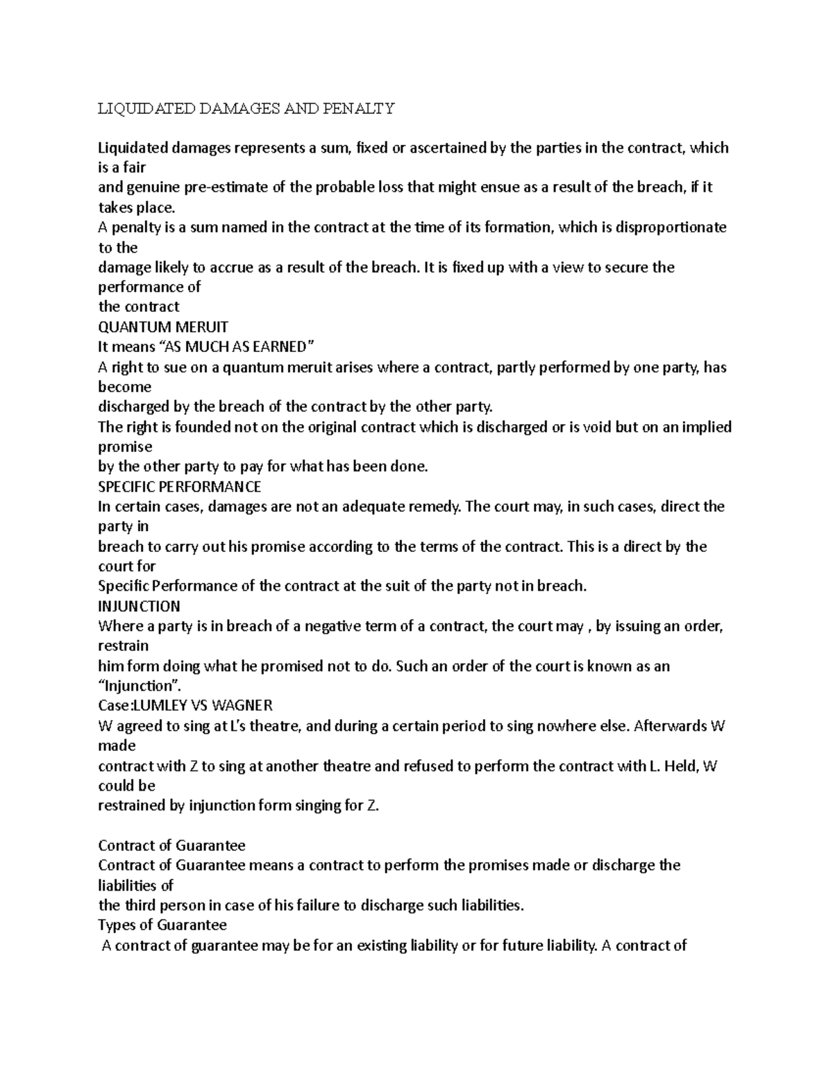 Liquidated Damages and Penalty - LIQUIDATED DAMAGES AND PENALTY ...