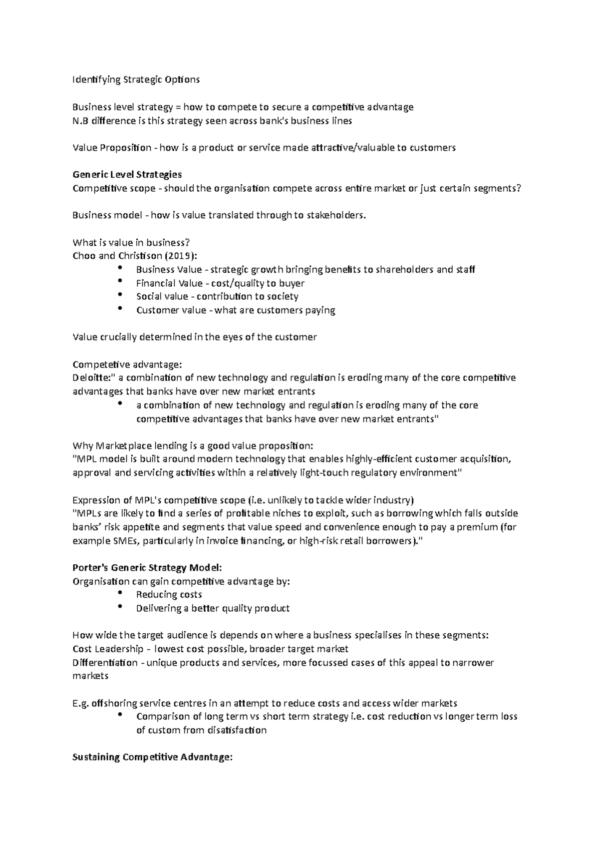 Identifying Strategic Options - Identifying Strategic Options Business ...