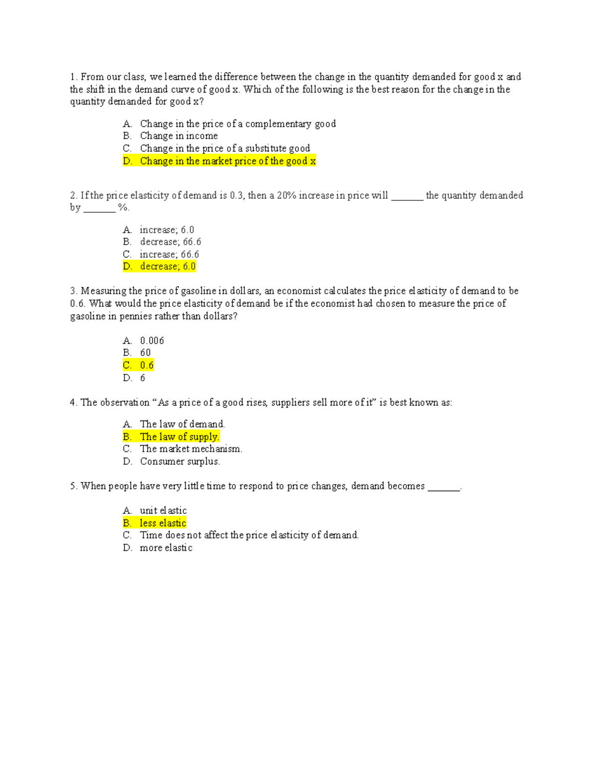Econ Quiz 1 Solved Principles Of Economics From Our Class We Learned The Difference Between