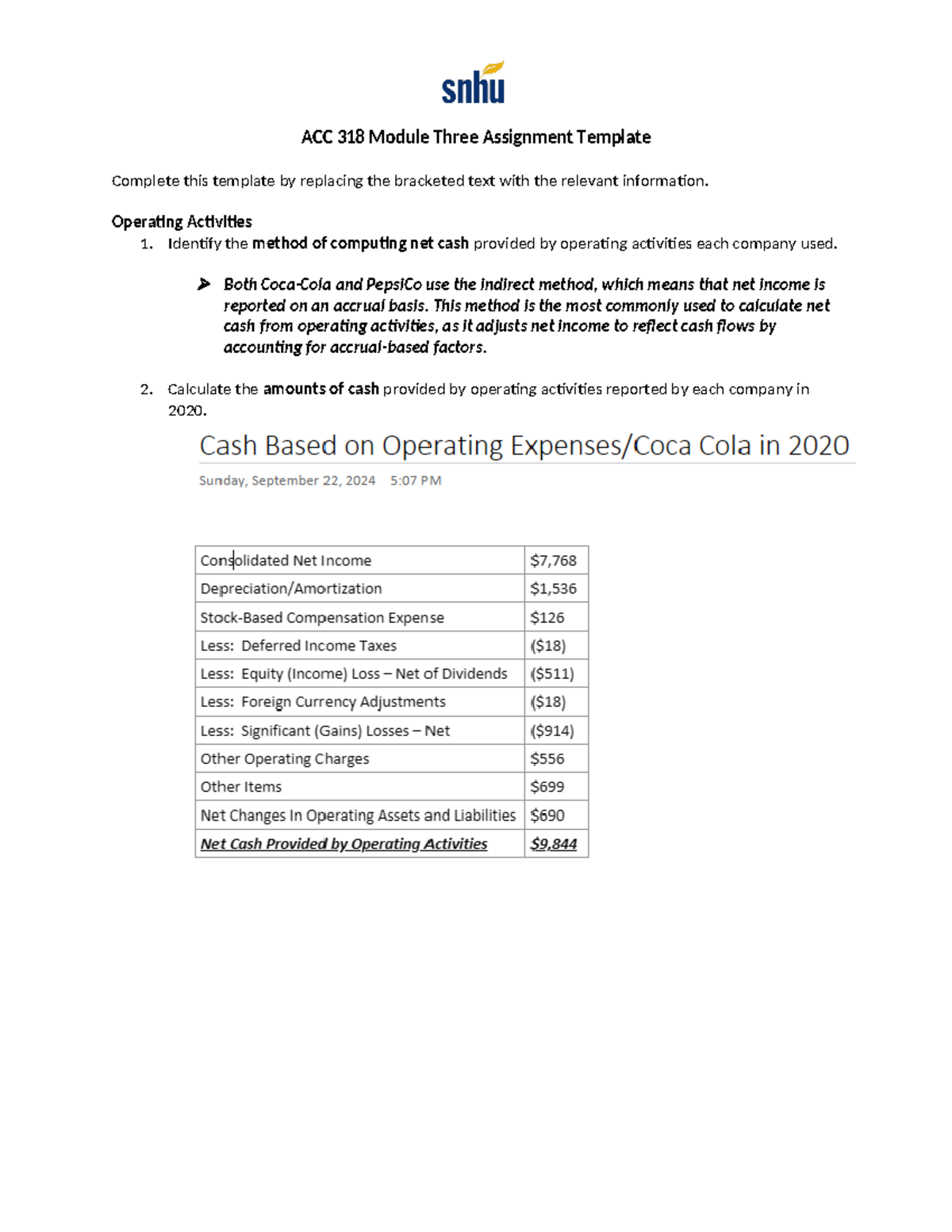 ACC 318 Module Three Assignment Completed 09-22-2024 - ACC 318 Module ...