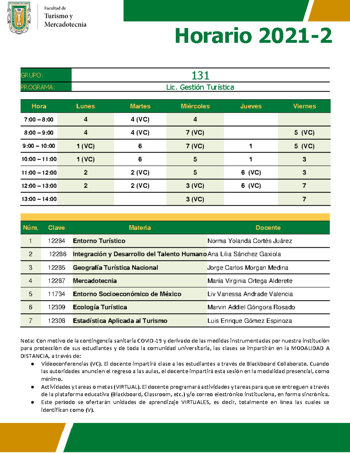 Horarios LGT 2021-2 Estudiantes Final bis4 - Ecología - UABC - Studocu