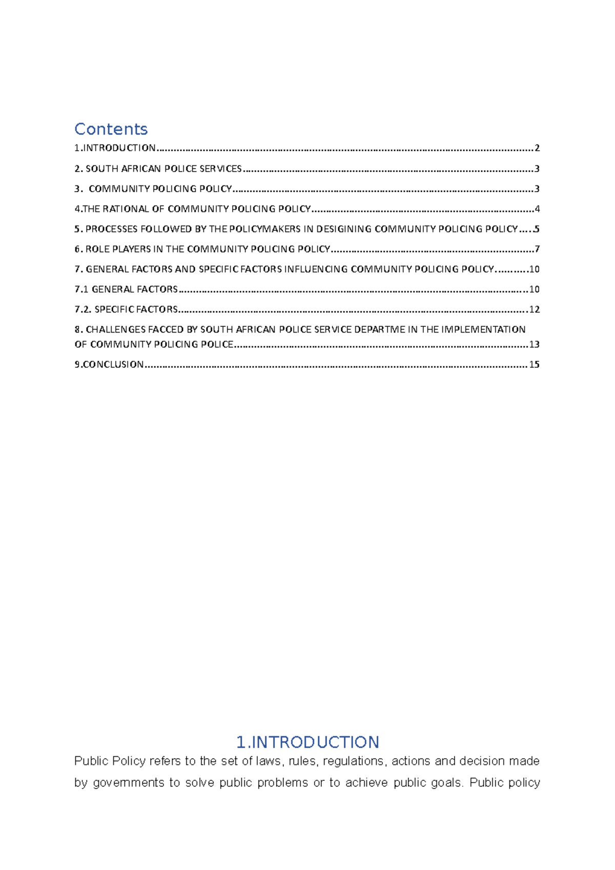 PUMA Assignment - Contents - Studocu