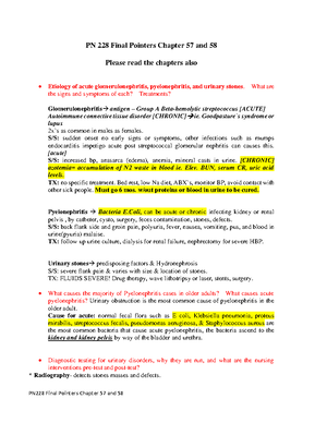 CH.57 INTO TO Urinary + Disorders - CH. 57 Glomerular rate