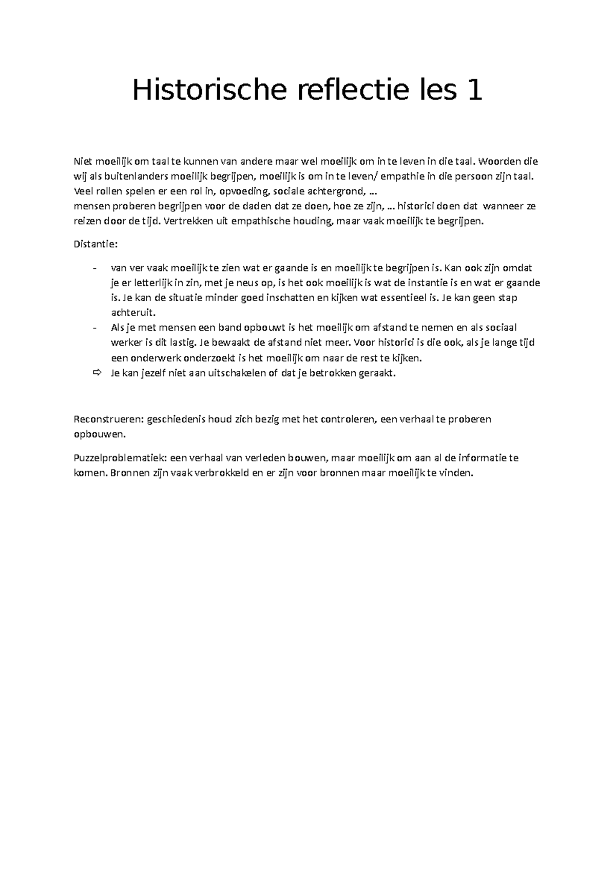 Historische reflectie les 1 - Woorden die wij als buitenlanders ...