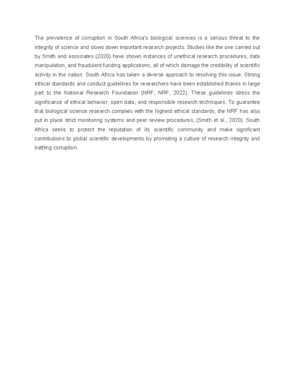 ALDE122 - think its an assignment - The prevalence of corruption in ...