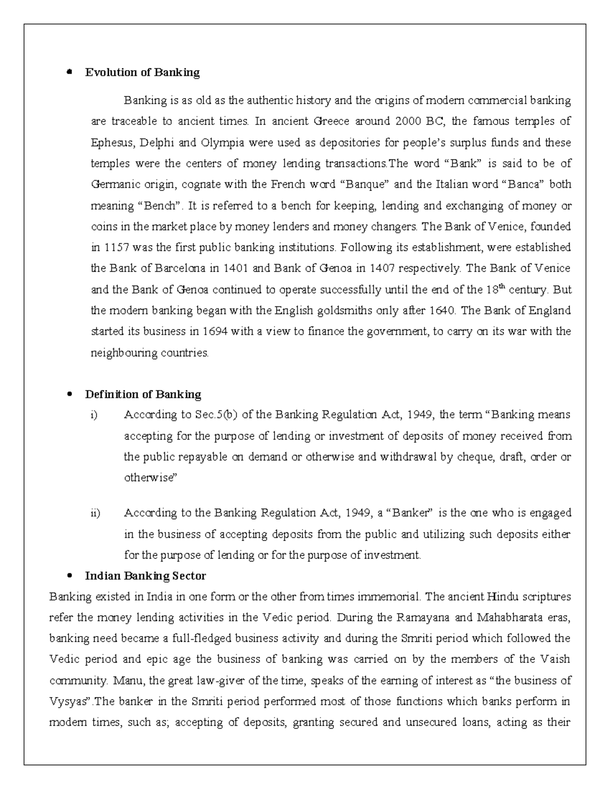 Evolution-of-Banking - Evolution of Banking Banking is as old as the ...