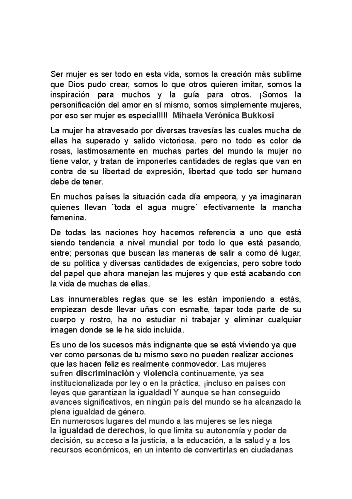 Carlos - QAXXXXXXXXXXXXXXXXXXXX - Ser mujer es ser todo en esta vida, somos la creación más ...