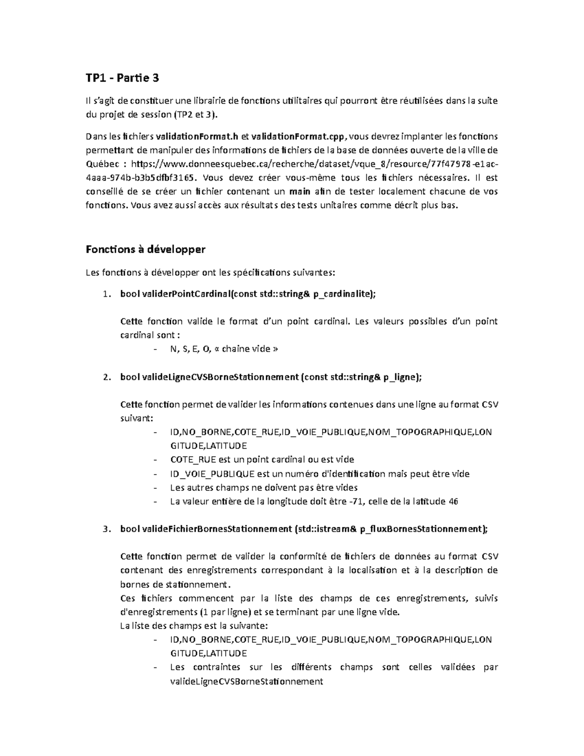 Énoncé - TP1 Partie 3 - TP1 - Partie 3 Il s’agit de constituer une ...