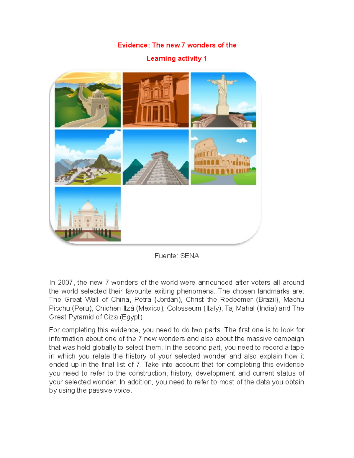 Evidence The new 7 wonders of the world - Evidence: The new 7 wonders ...