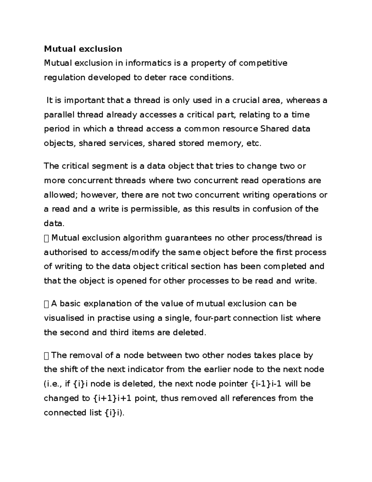 Mutual Exclusion - Study materials for this course. - Mutual exclusion Mutual exclusion in - Studocu