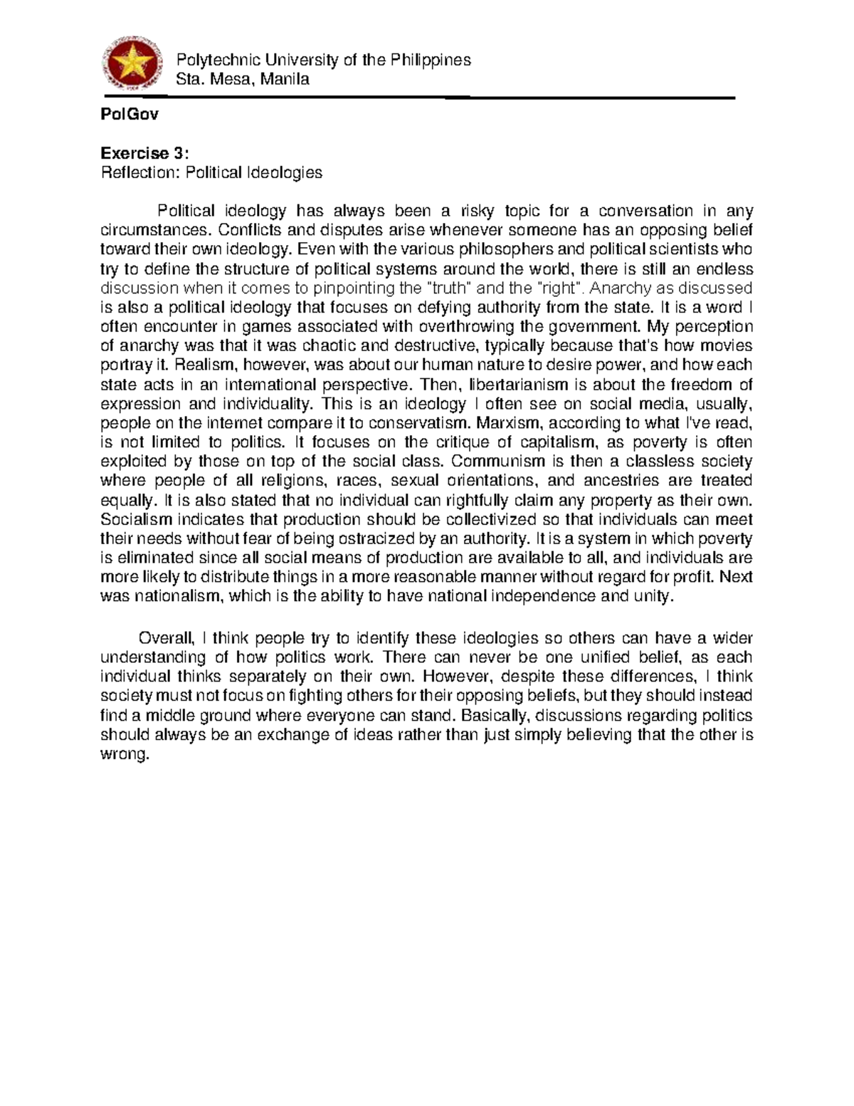 One Pager 3 - political powers. • Affects cross-border trade ...