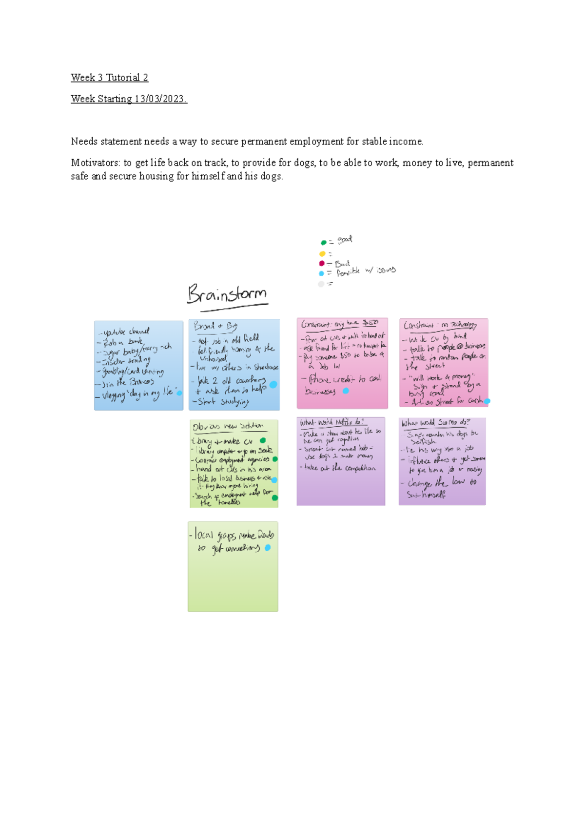 Tutorial 3 - Week 3 Tutorial 2 Week Starting 13/03/2023. Needs ...