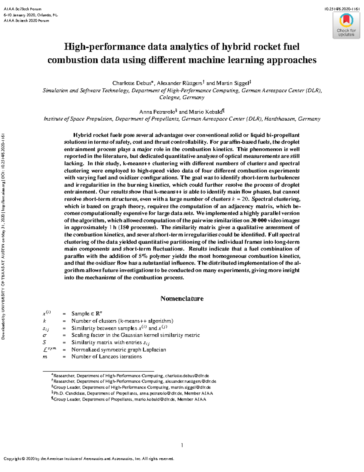 High-performance data analytics of hybrid rocket fuel - For paraffin-based fuels, the droplet ...