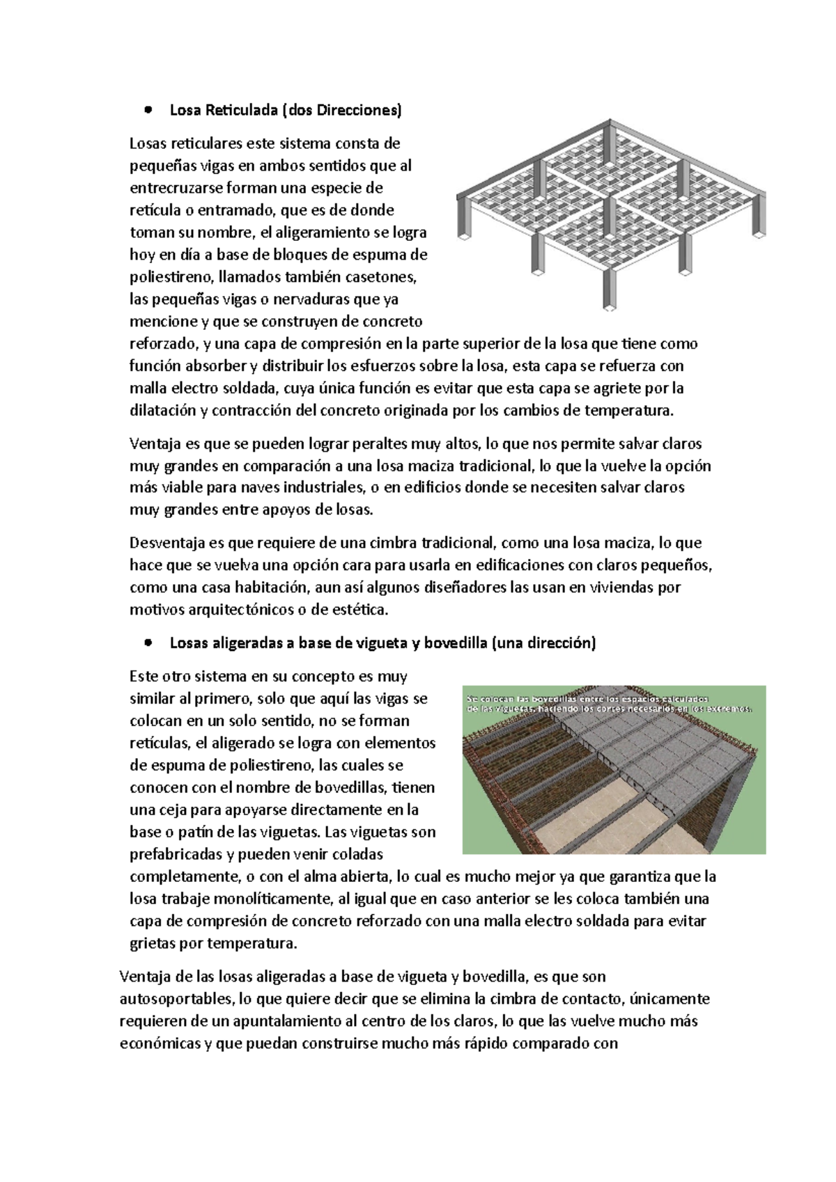 Losa Reticulada - RETICULAS - Losa Reticulada (dos Direcciones) Losas ...