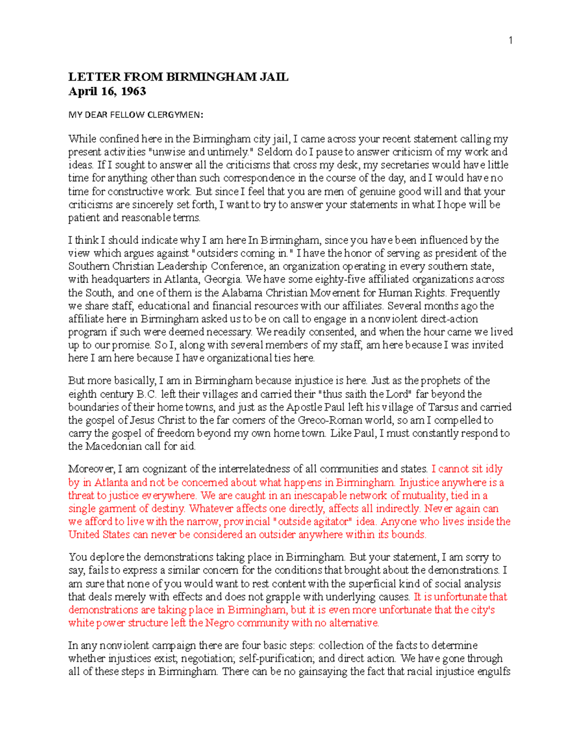 Copy of Letter FROM Birmingham JAIL -editted sm - LETTER FROM ...