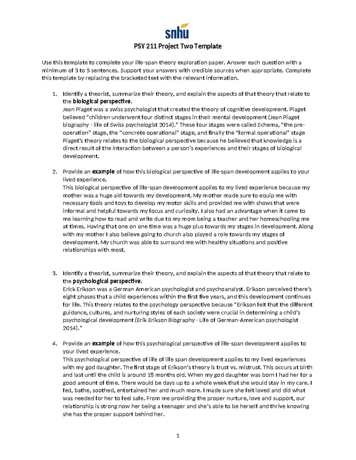 PSY 211 Project Two Template - PSY 211 Project Two Template Use this ...