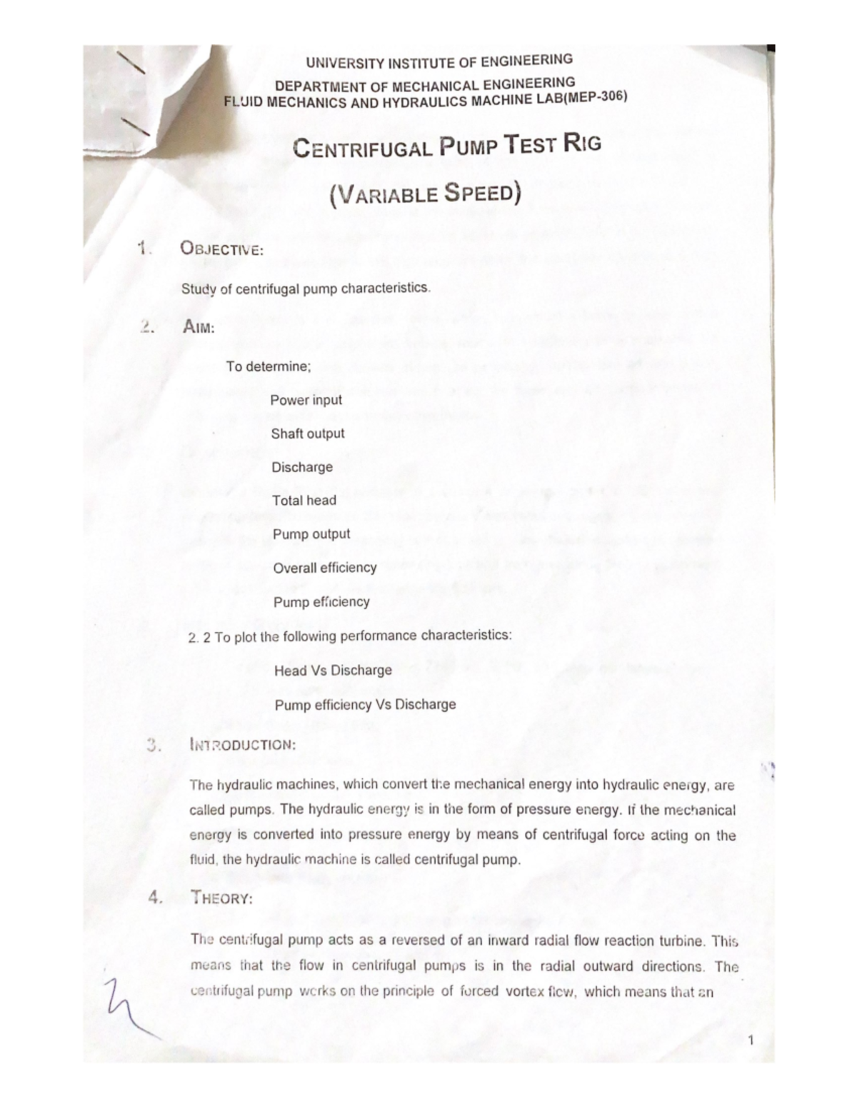 FMM Lab exp 10 - fmm - Fluid Mechanics - Studocu