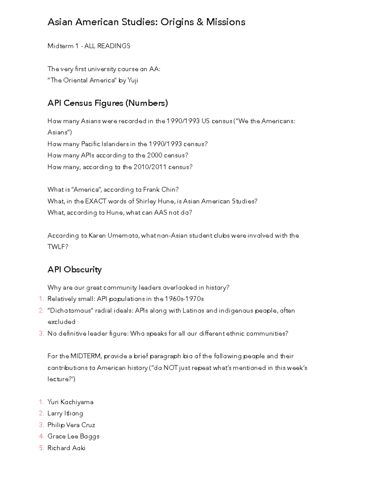 Asian American Studies: Origins & Missions - Asian American Studies ...