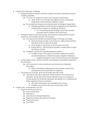 AP Bio Chapter 2 Notes - Chapter Two: The Chemistry Of Life: Just When ...