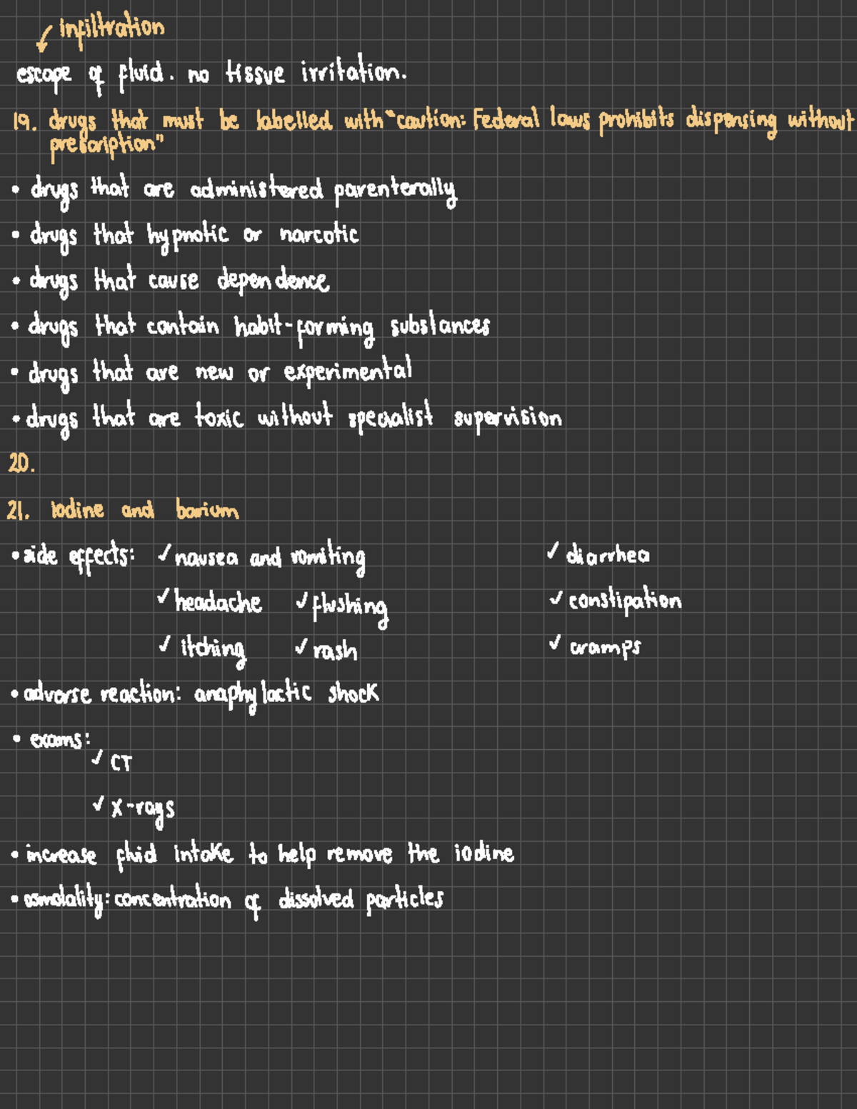 Study Guide - Final - x infiltration escape of fluid. no tissue ...
