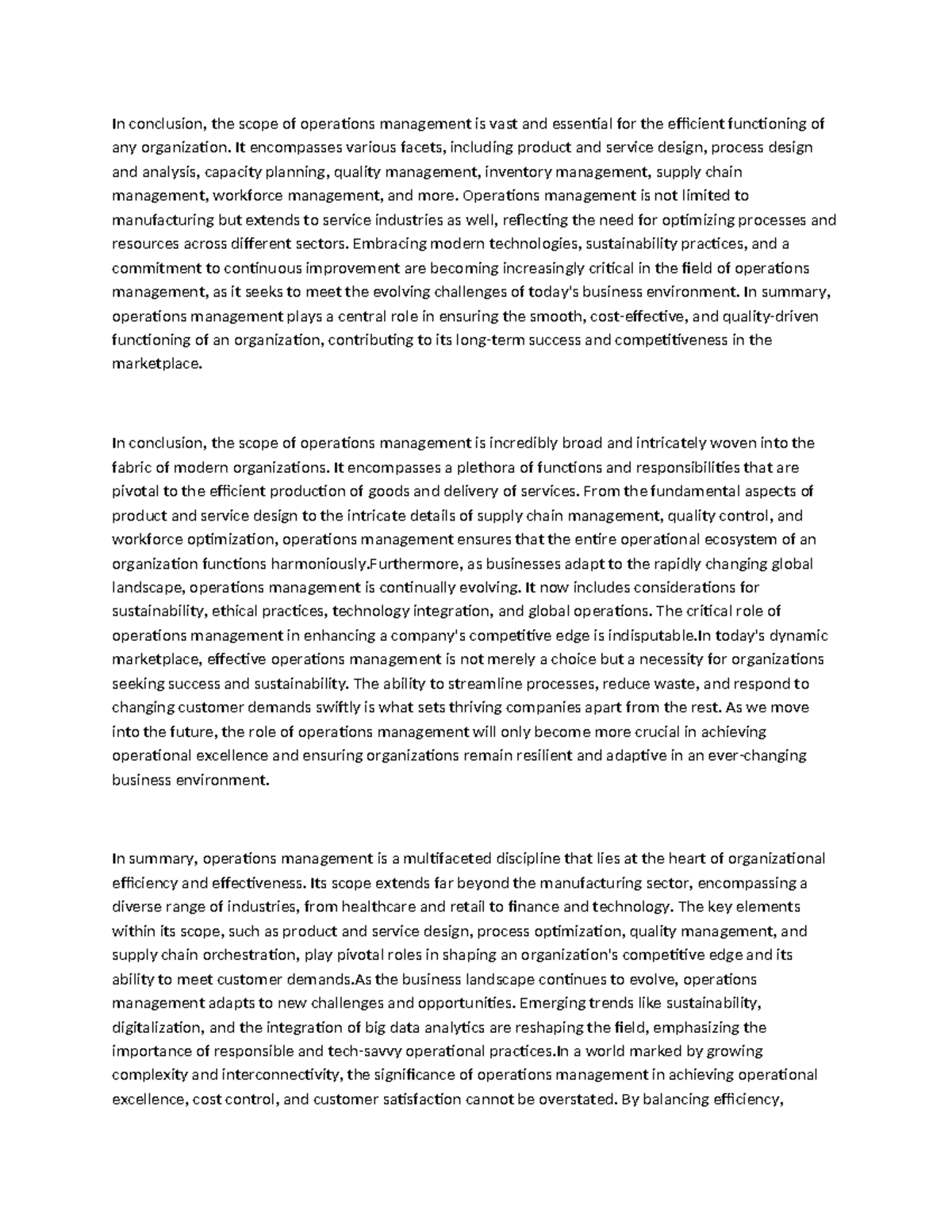 Emaaaaaaaaa 114 - Individual assignment - In conclusion, the scope of ...
